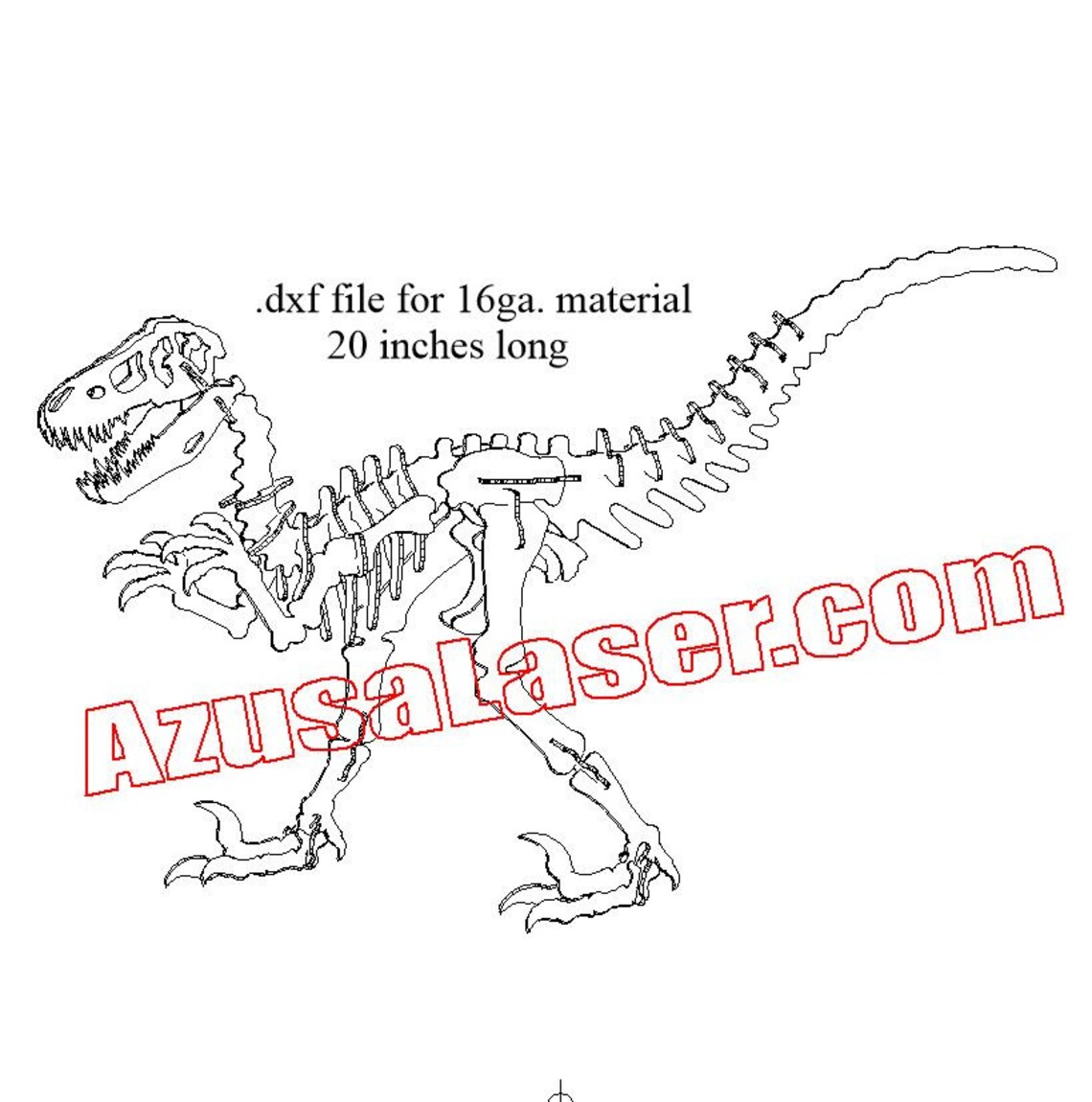 Raptor Dinosaur .dxf File. 16 Ga Layout and Nesting for Laser Cutting ...