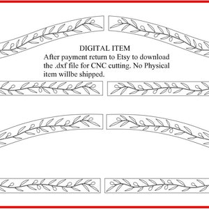 Olive Branch Gate and Fence Topper Dxf File for CNC Cutting - Etsy