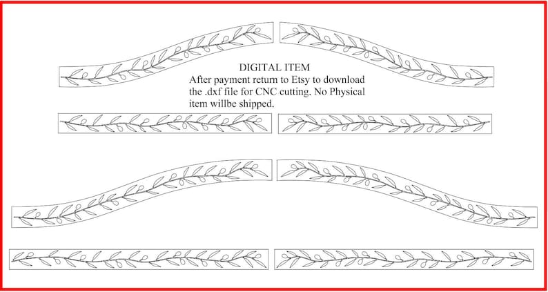 Olive Branch Gate and Fence Topper Dxf File for CNC Cutting - Etsy