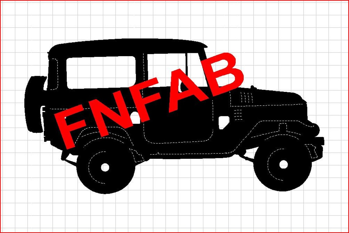 TOYOTA FJ40 Land Cruiser .dxf Format Clip Art File for CNC - Etsy