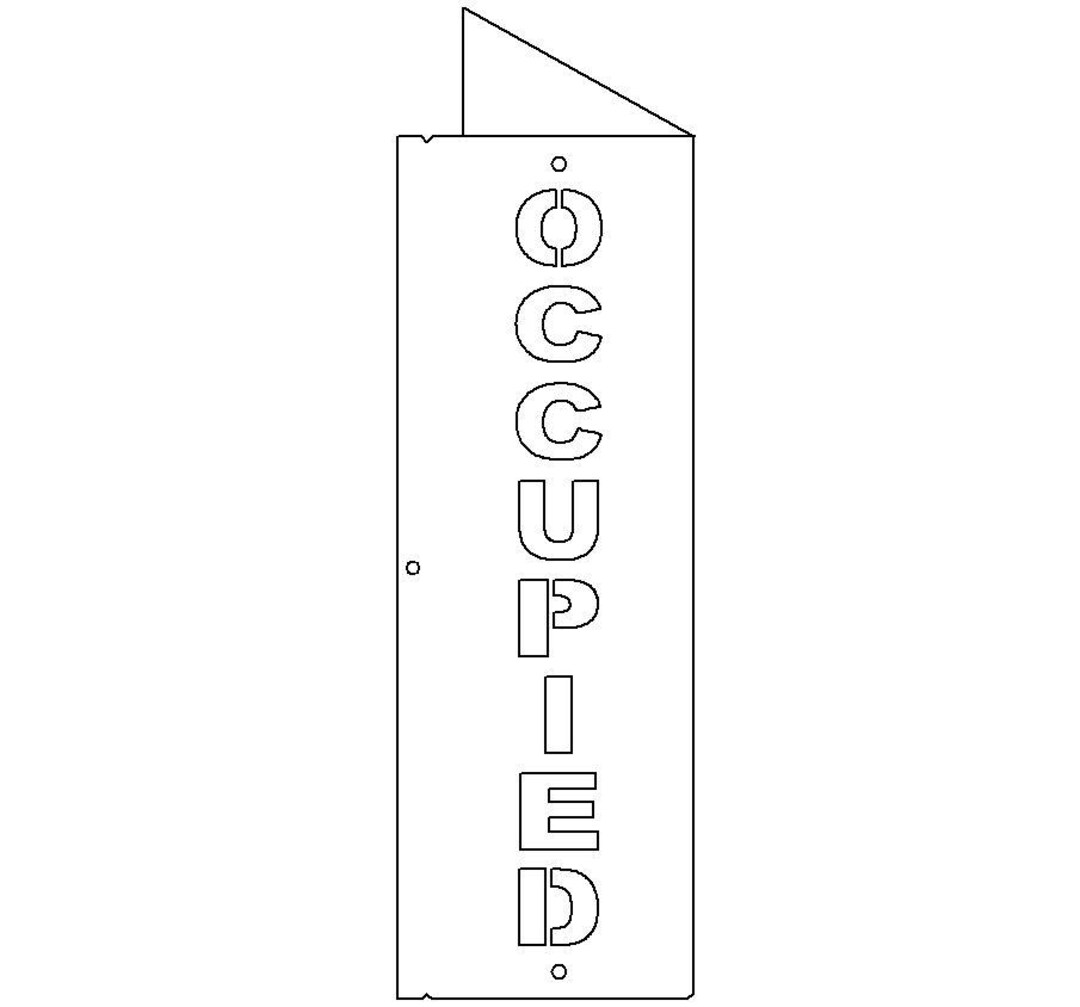 Lighted Sign "occupied". 11 Inches Tall. Aluminum 120V. Remote And/or ...