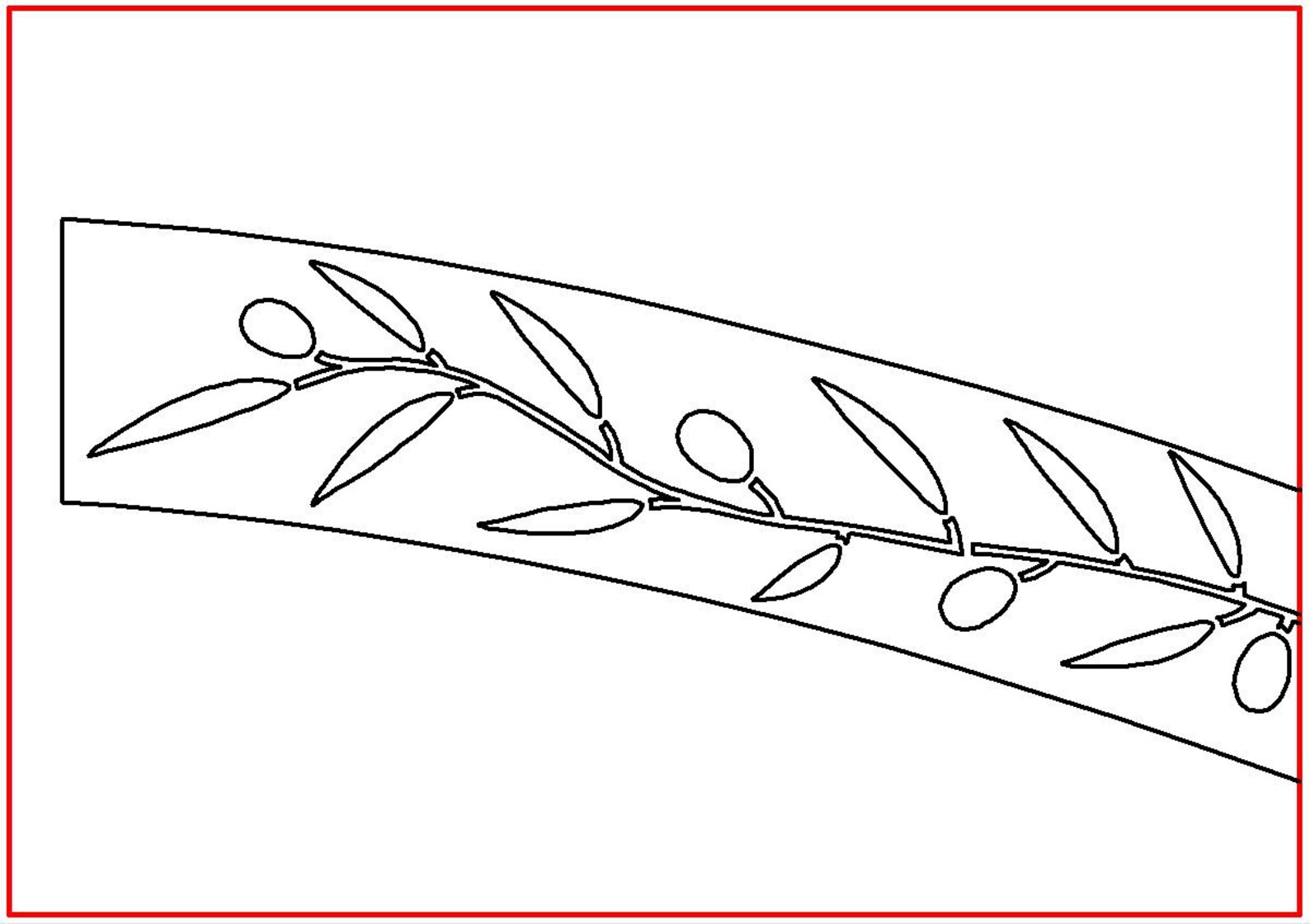 Olive Branch Gate and Fence Topper Dxf File for CNC Cutting - Etsy