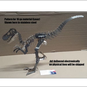 Raptor Dinosaur .dxf File. 16 Ga Layout and Nesting for Laser Cutting ...