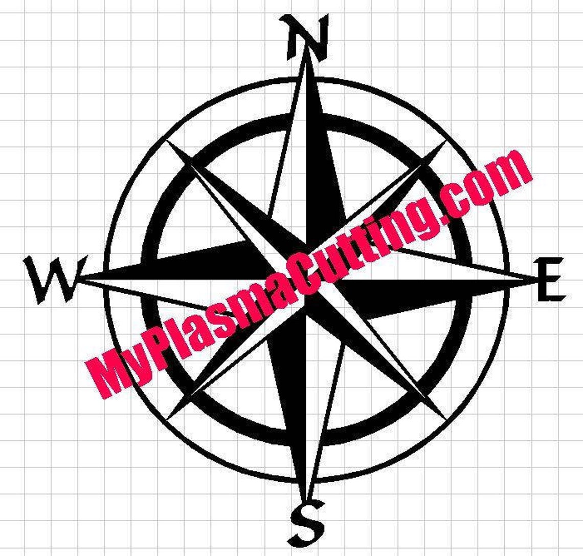 Compass Dial Dxf File - Etsy