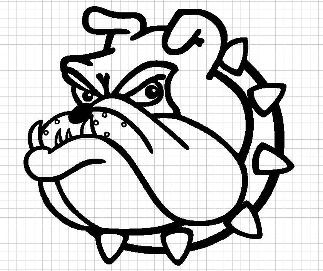 Bulldog Dxf File for Cnc Cutting. University of Redlands Style - Etsy