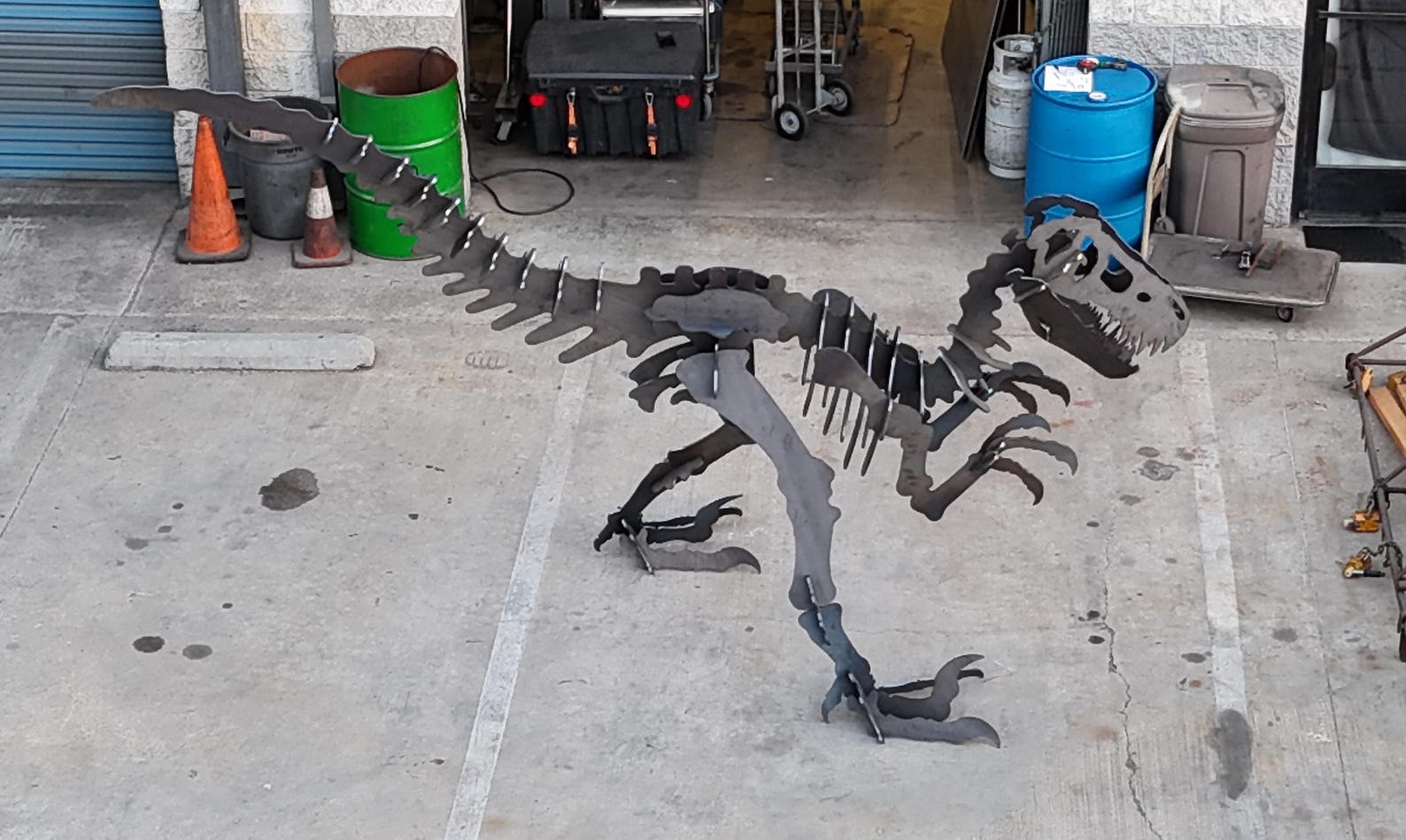 Dinosaur (raptor) Pattern. Dxf Format Files. 3/8ths Steel Layout. Makes ...