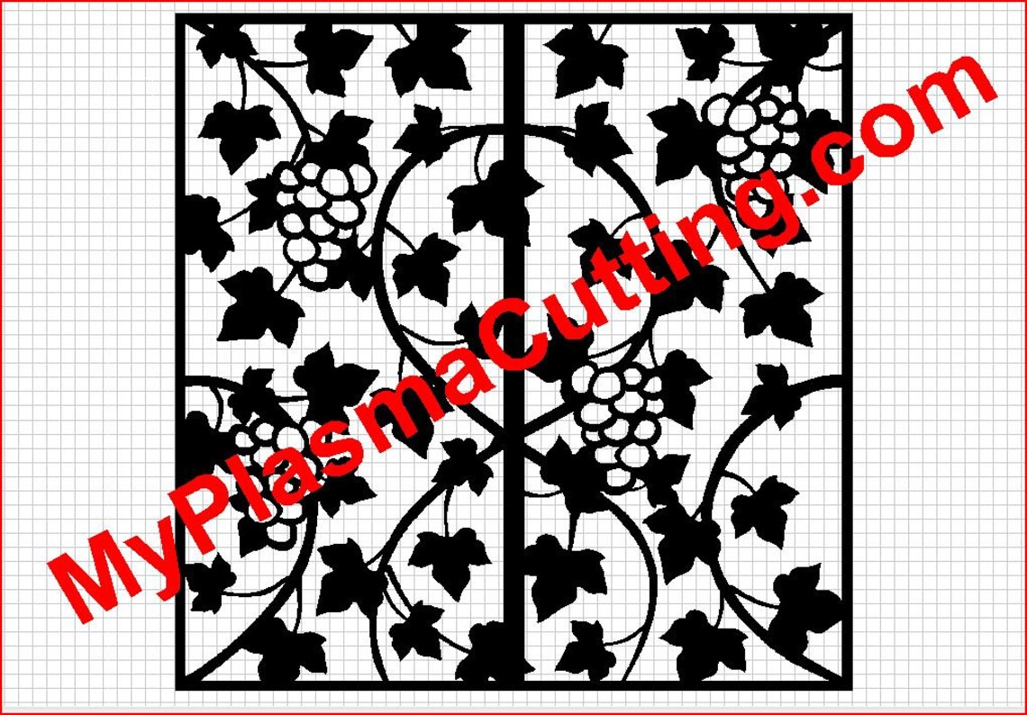 Grape Leaves With Grapes .dxf Format Clip Art for CNC Plasma Cutting - Etsy