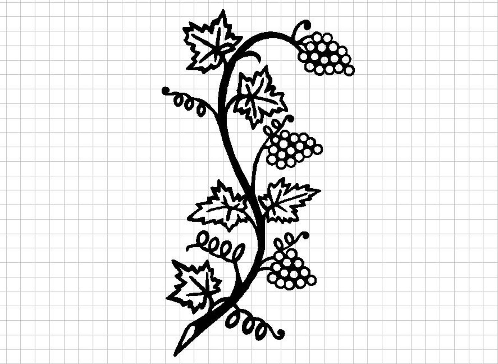 Grape Vines With Grapes .dxf Format Clip Art for CNC Plasma Cutting - Etsy