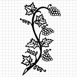 Grape Vines With Grapes .dxf Format Clip Art for CNC Plasma Cutting - Etsy