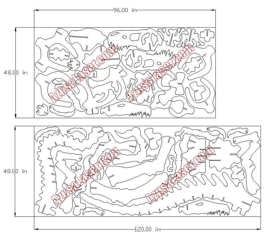 Dinosaur (raptor) Pattern. Dxf Format Files. 3/8ths Steel Layout. Makes ...