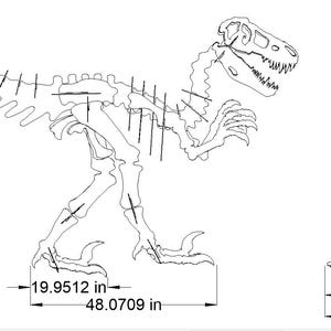 Dinosaur .dxf File for CNC Cutting. Designed for 1/4 In. Thick Steel ...