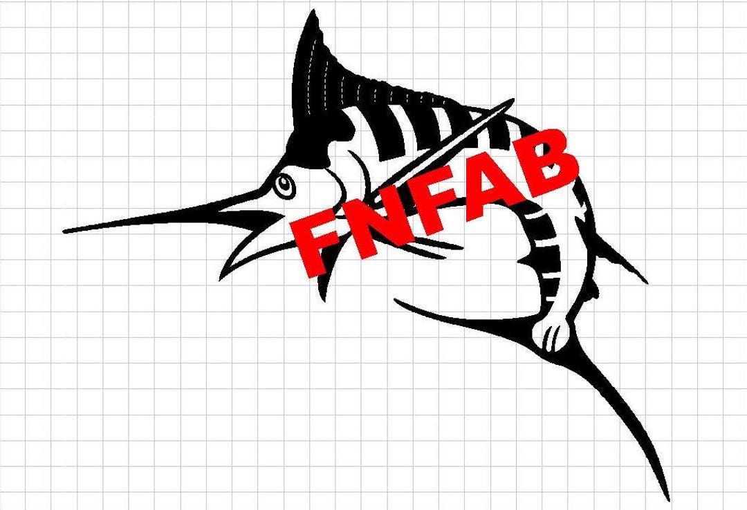 Sword Fish Marlin Dxf File - Etsy