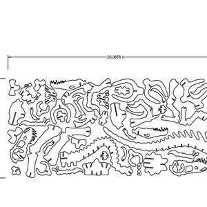 Raptor Dinosaur .dxf File. 16 Ga Layout and Nesting for Laser Cutting ...