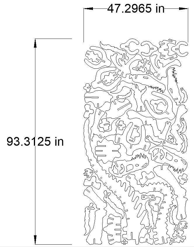 Raptor Dinosaur Full Scale Pattern. Pdf Format for 1/2 Inch Wood ...