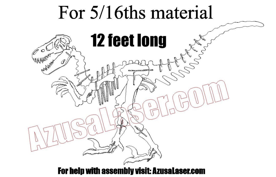 Raptor (velociraptor) Dinosaur .dxf Format Files for CNC Cutting. 5 ...