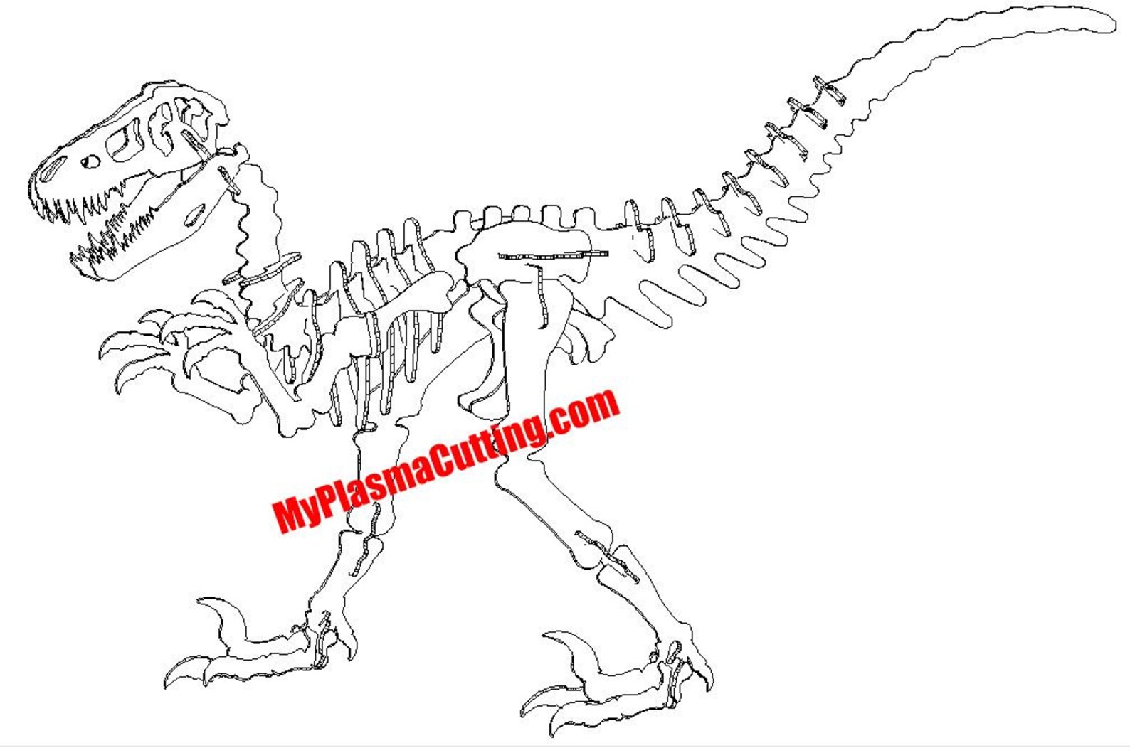 Dinosaur Dxf File. Scaled for 3/16ths Material. 84 Inches - Etsy