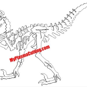 Dinosaur Dxf File. Scaled for 3/16ths Material. 84 Inches | Etsy