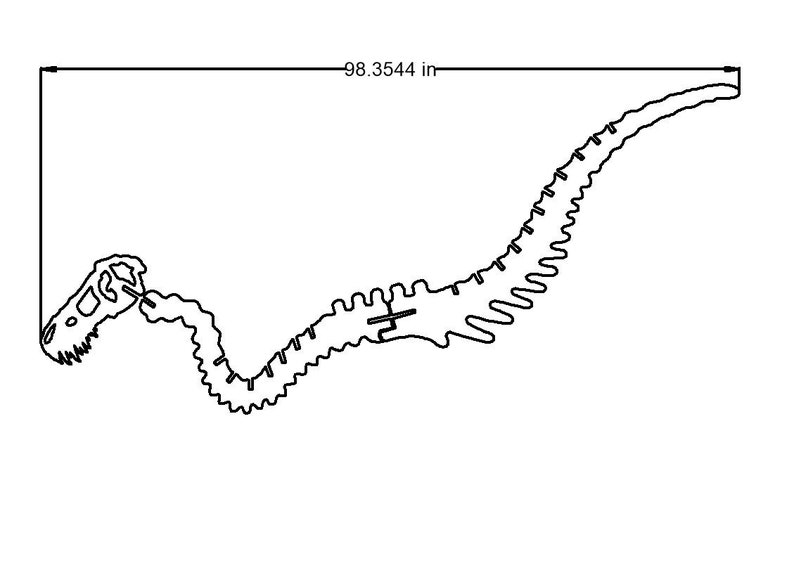 Dinosaur CNC File for Plasma or Router on FLASH Drive Includes Dxf and ...