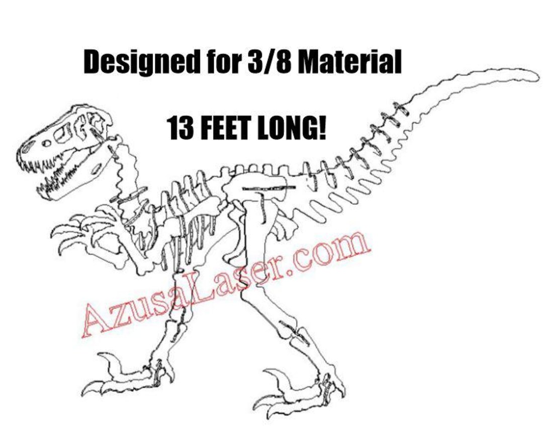 Dinosaur (raptor) Pattern. Dxf Format Files. 3/8ths Steel Layout. Makes ...