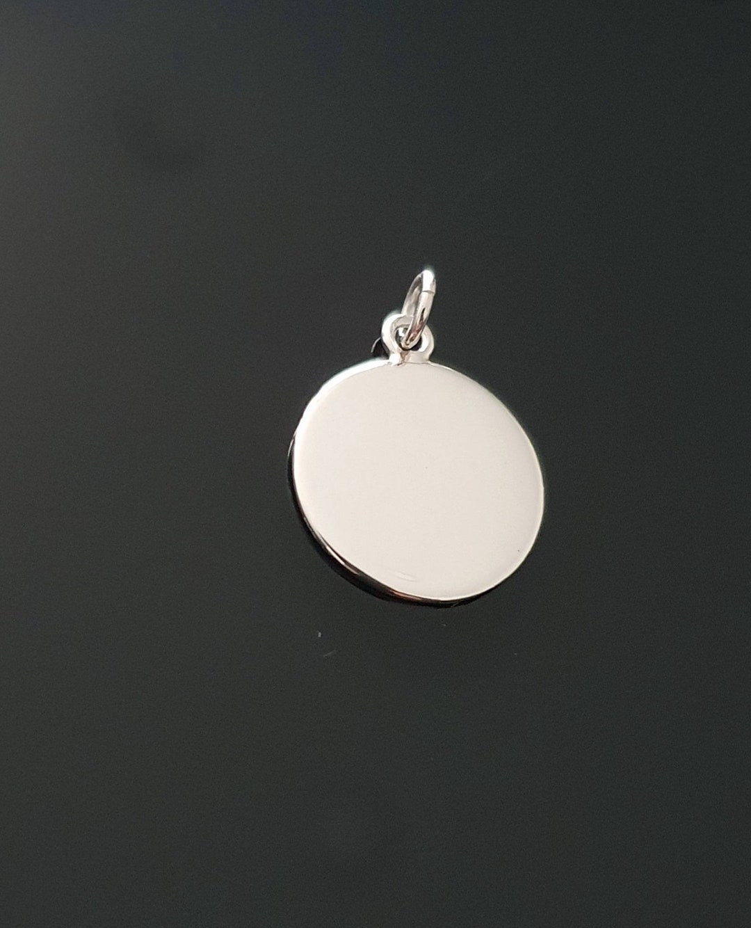 925 Silver Gold Disc Pendant 1mm Thickness Rounded Edges 16mm - Etsy