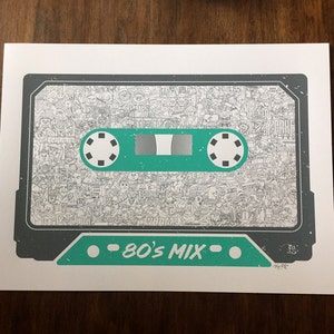 80's Mix Poster - Etsy