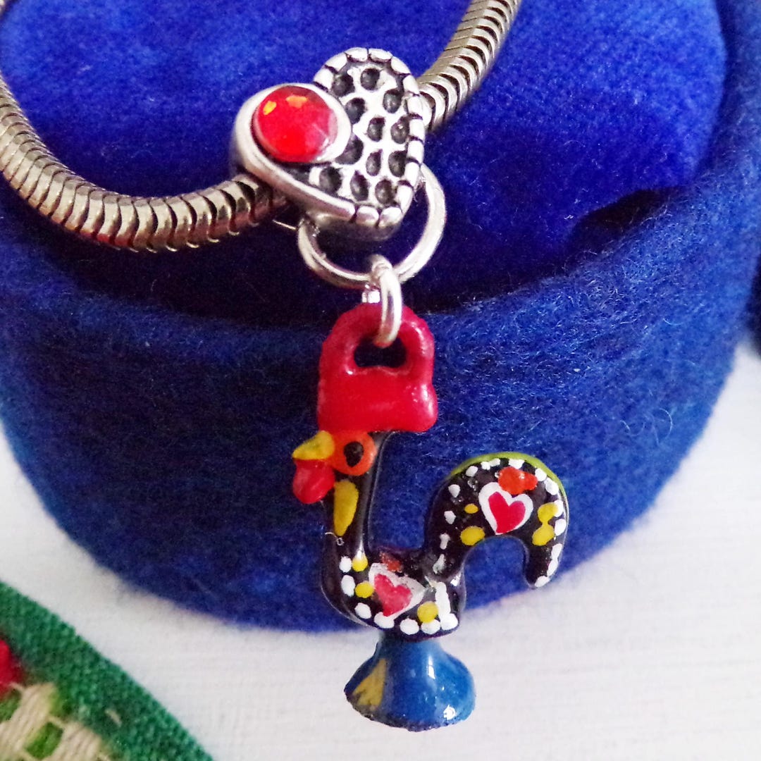 4mm-portuguese Good Luck Rooster Charm Heart Pandora Holder Style ...