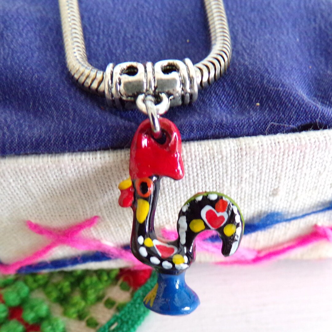 4mm-portuguese Rooster 3D Good Luck Pandora Style Pendant Charm Jewelry ...