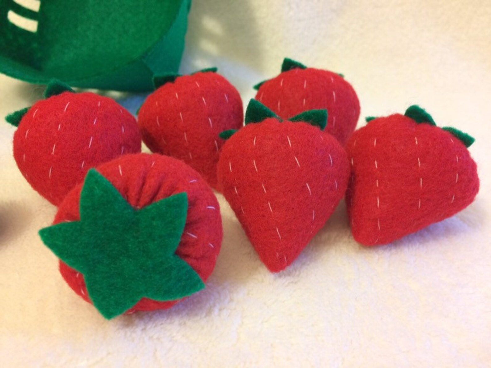 Felt Berry Basket Set Blueberries & Strawberries Felt Food - Etsy