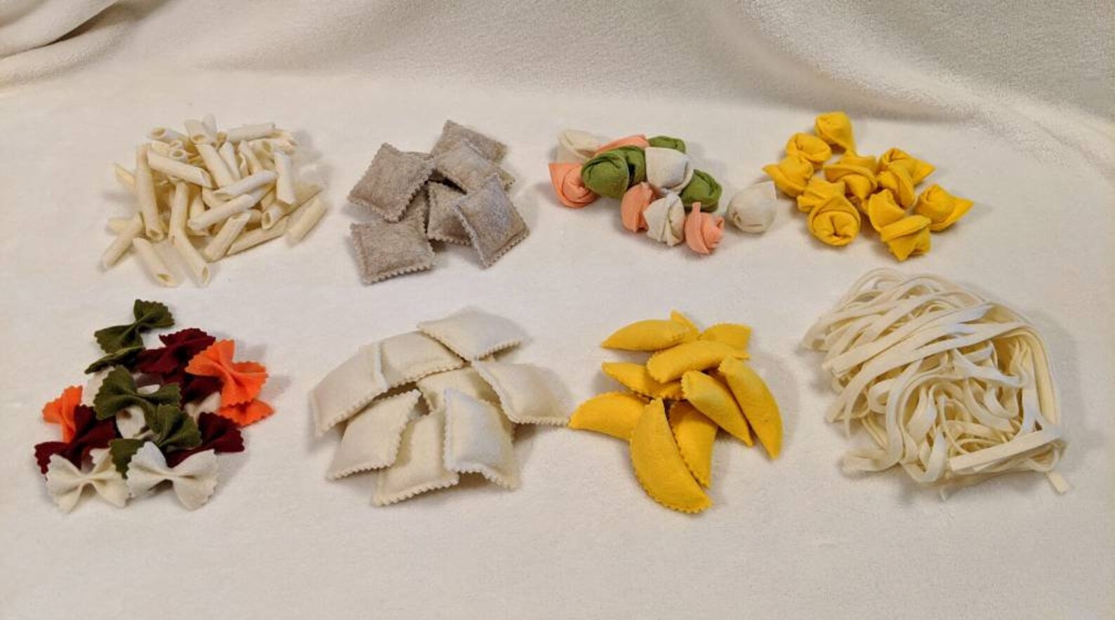 Felt Pasta Set Pick 5 Varieties Felt Food Play Food | Etsy