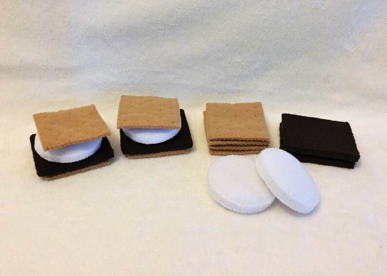 Felt S'mores Set Felt Food Pretend Play Smores - Etsy