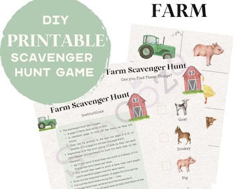 Farm Scavenger Hunt Farm Treasure Hunt Farm Games Farm - Etsy