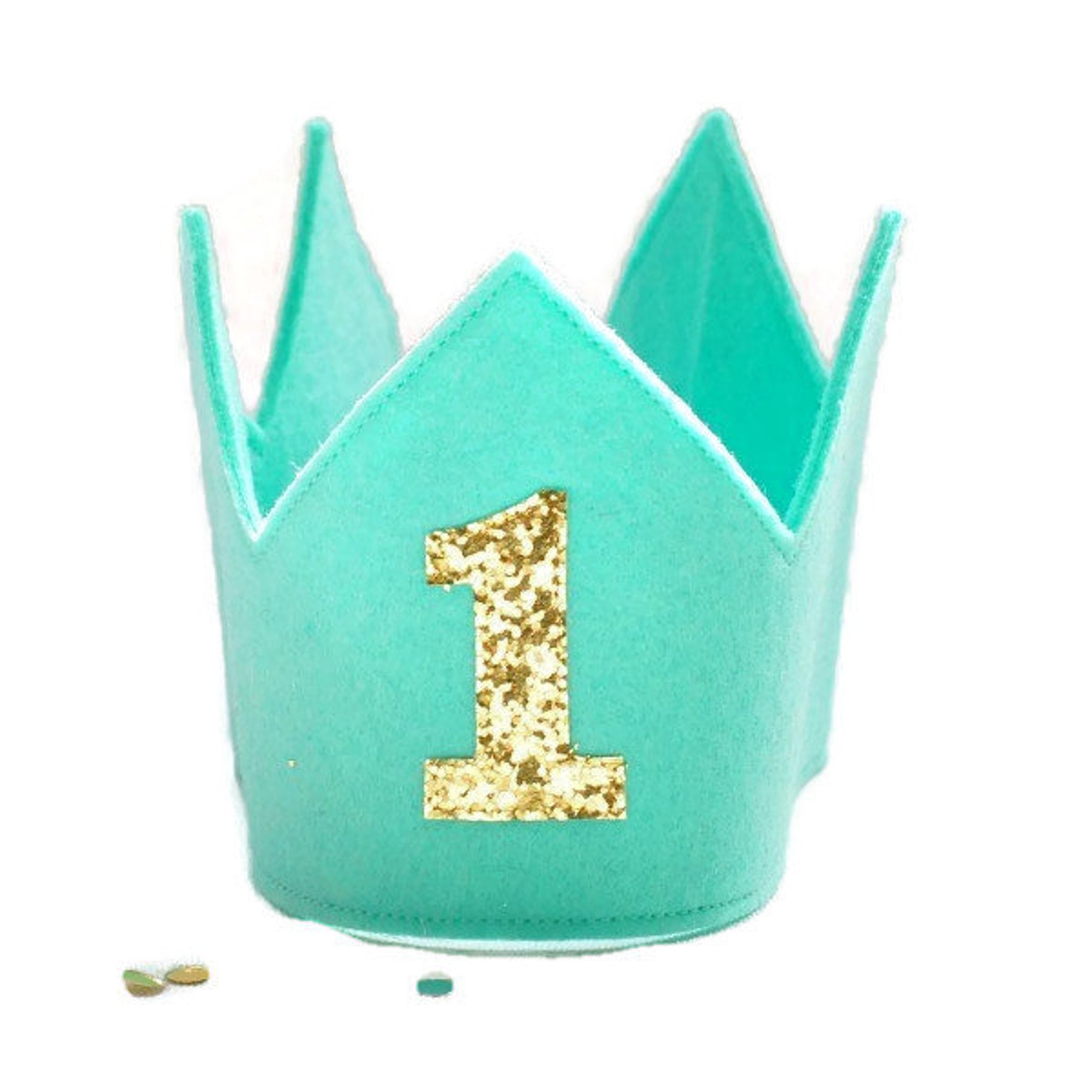 First /second / Third Birthday Crown -your Choice Colour With Gold or ...