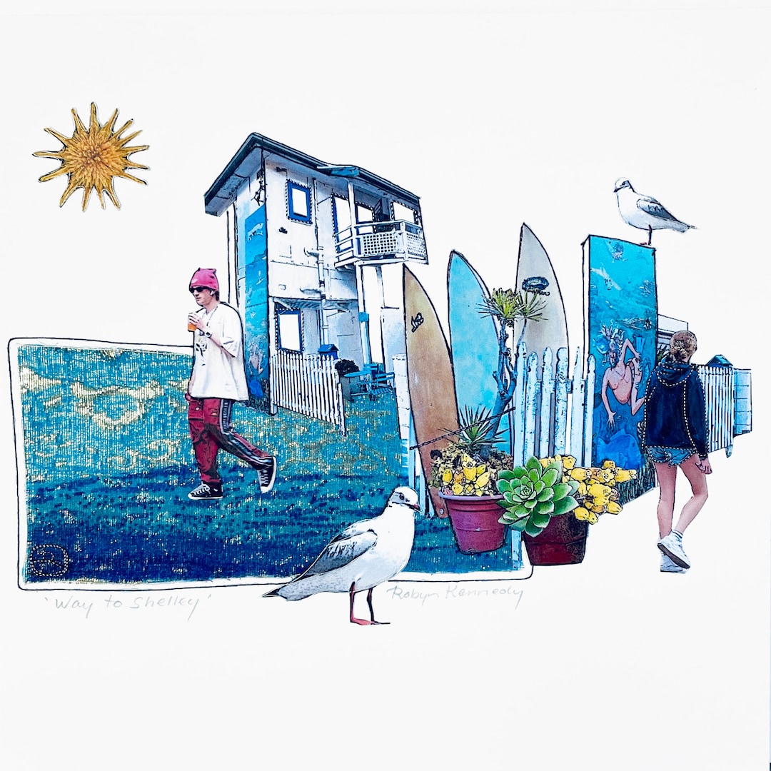 Small Collage Art of Manly to Shelley Beach Walk, Photos, Textiles ...