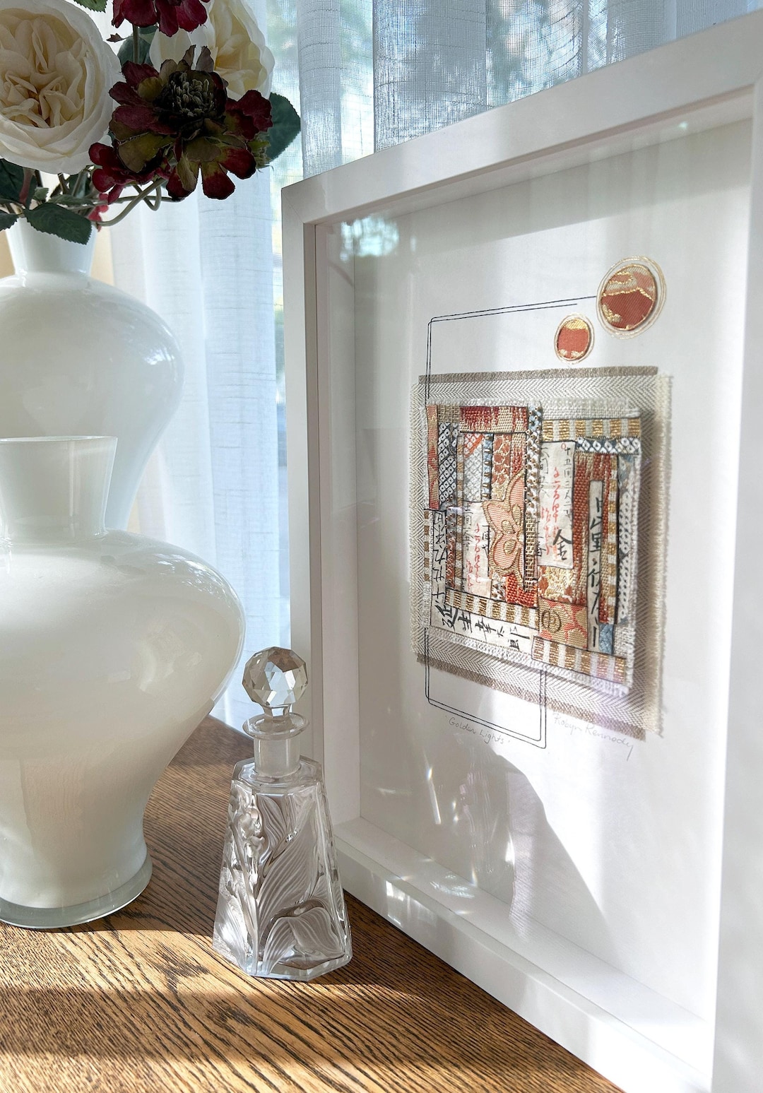 Japanese Textile Collage Art: Framed Vintage Obi & Kimono - Etsy UK