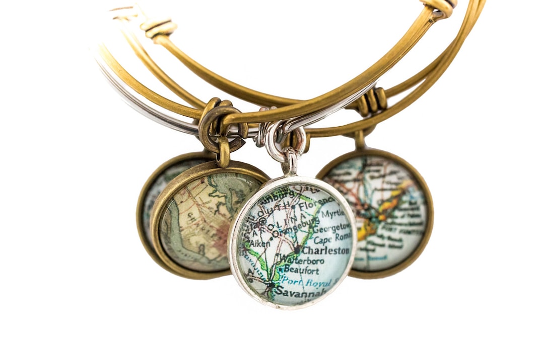 Custom Map Bracelet - Etsy