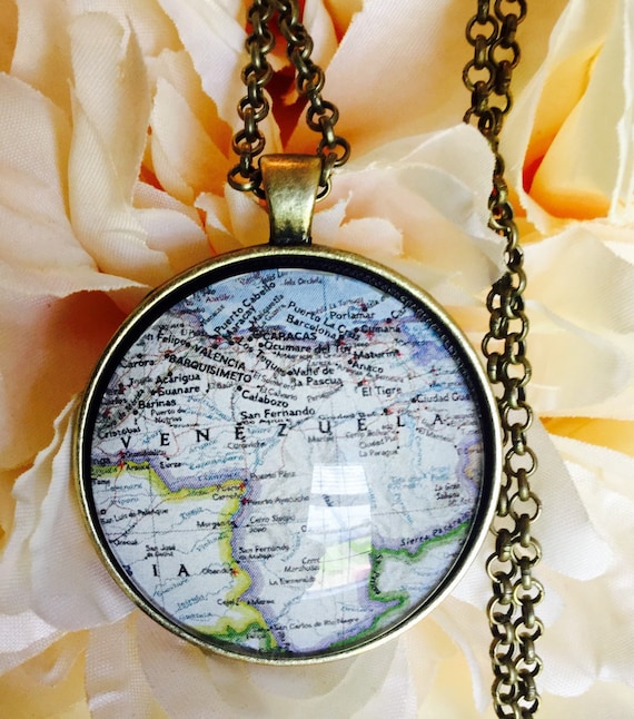 Custom Map Necklace | Etsy
