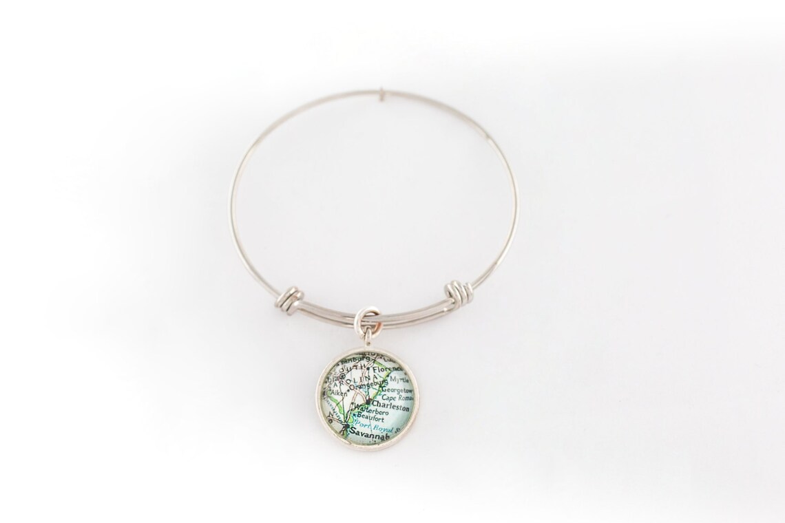 Custom Map Bracelet - Etsy