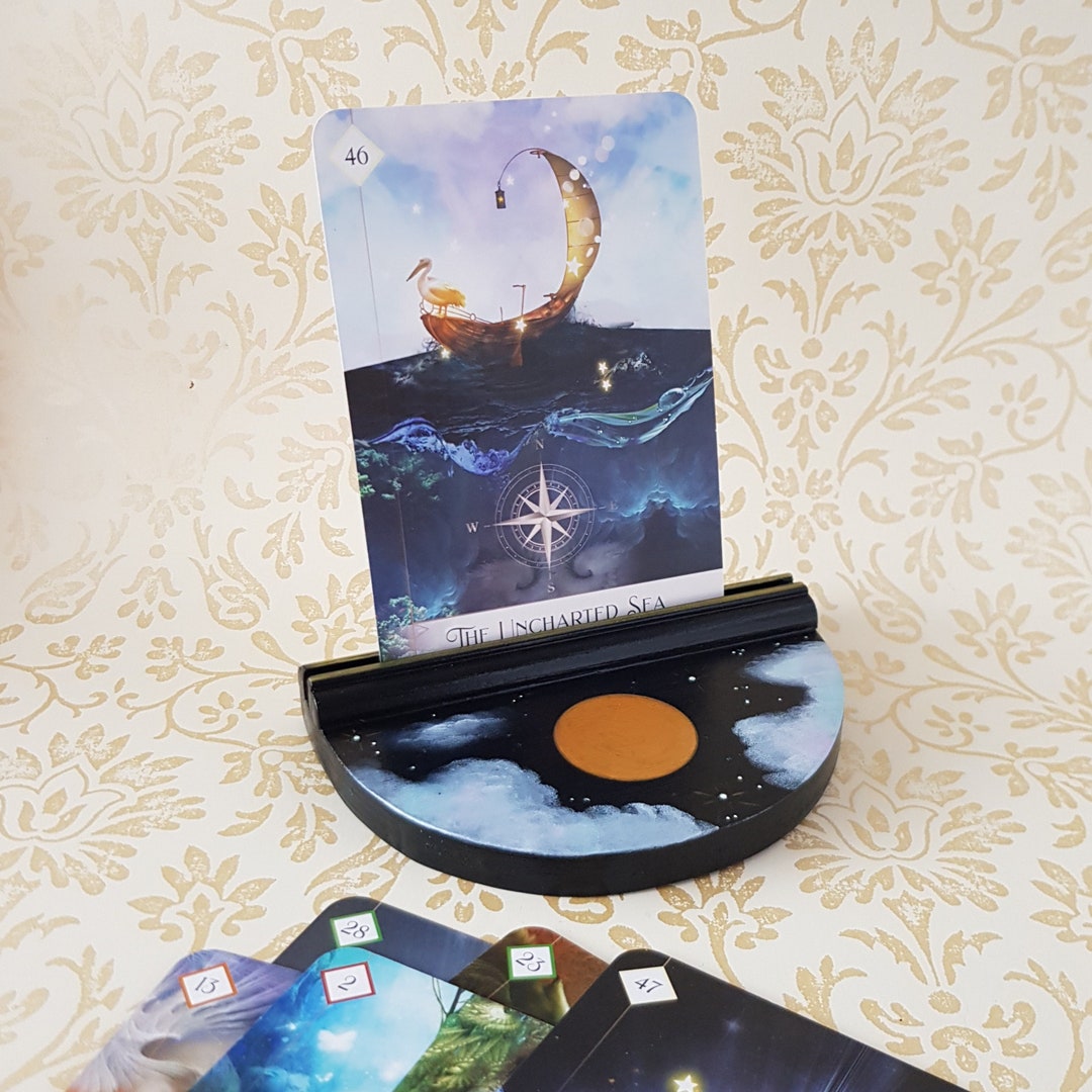 Tarot Card Stand Oracle Card Display Affirmation Card Holder Wooden ...