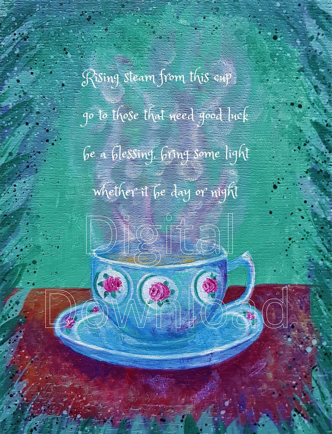 Blessing Spell Good Luck Prayer Instant Digital Download Wall Art, A4 ...