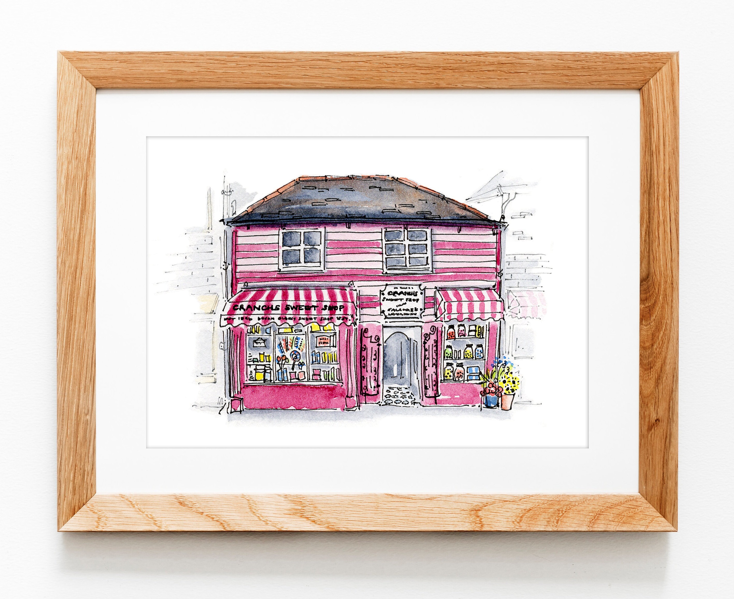 Salcombe Cranchs Sweet Shop Art Print 15 X 21 Cm From an - Etsy