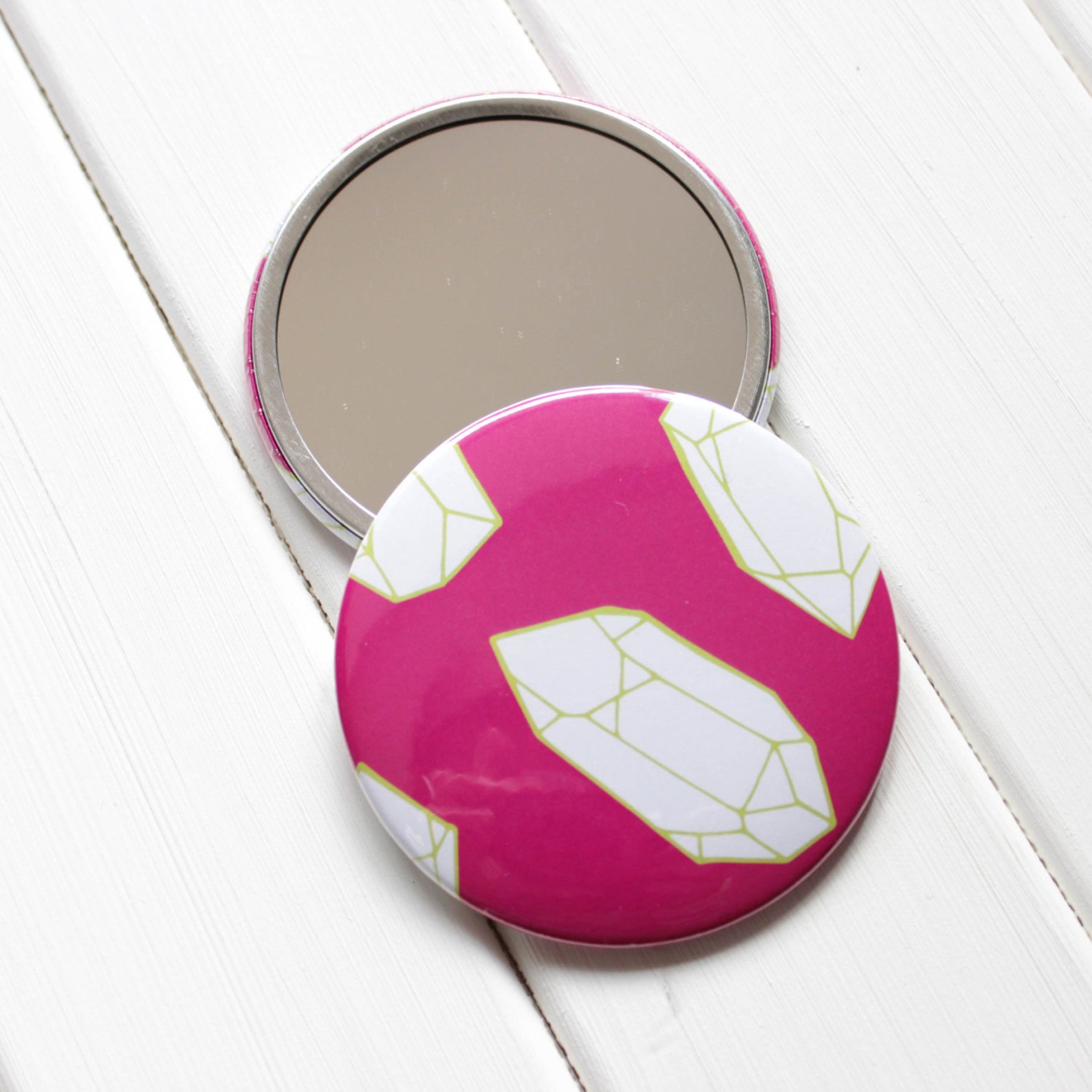 Crystal Pocket Mirror 76mm - Etsy