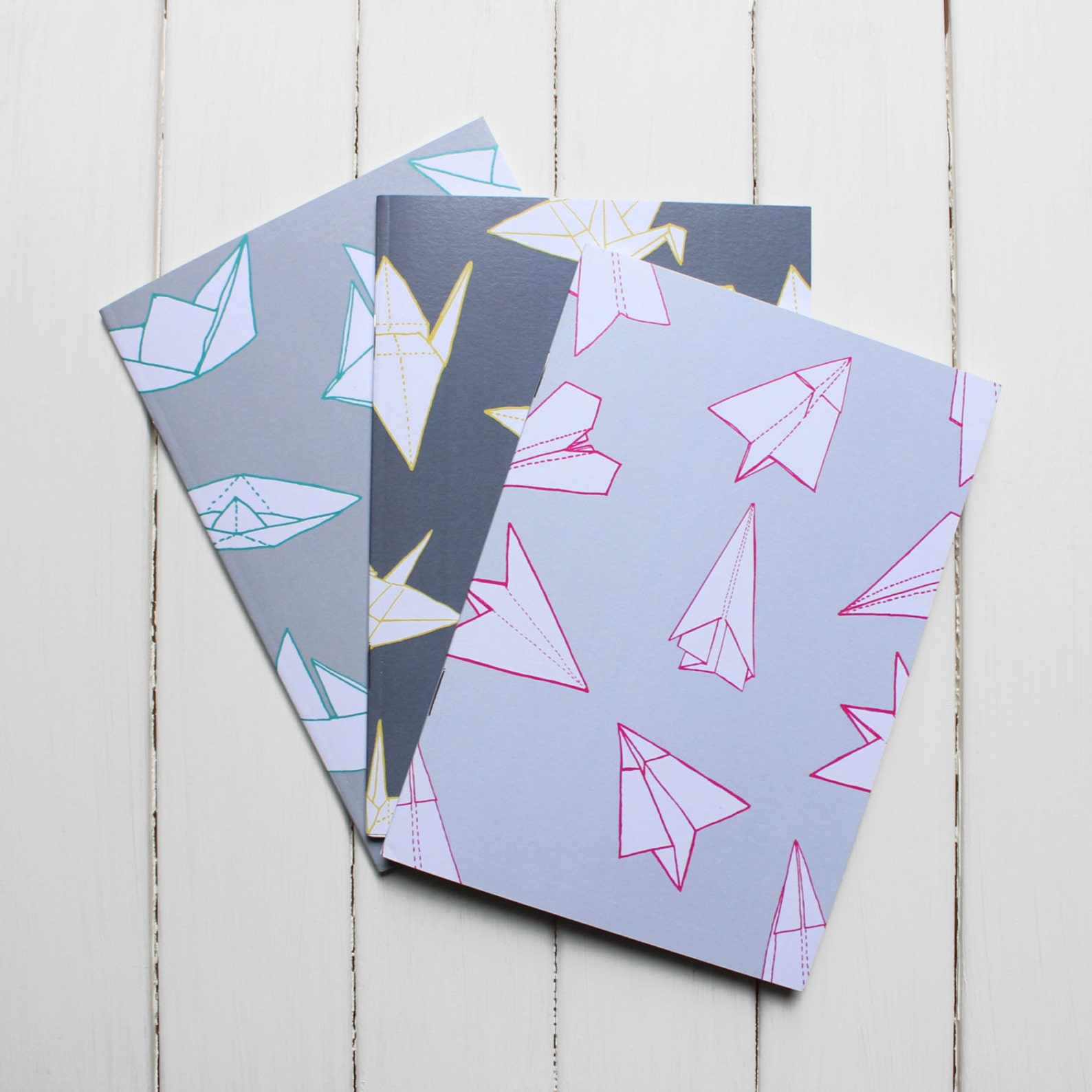 Origami A5 Notebooks Set - Etsy