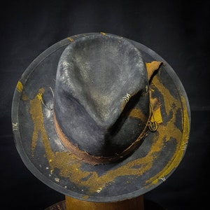 Distressed Fedora, Hand Made to Measure - Etsy