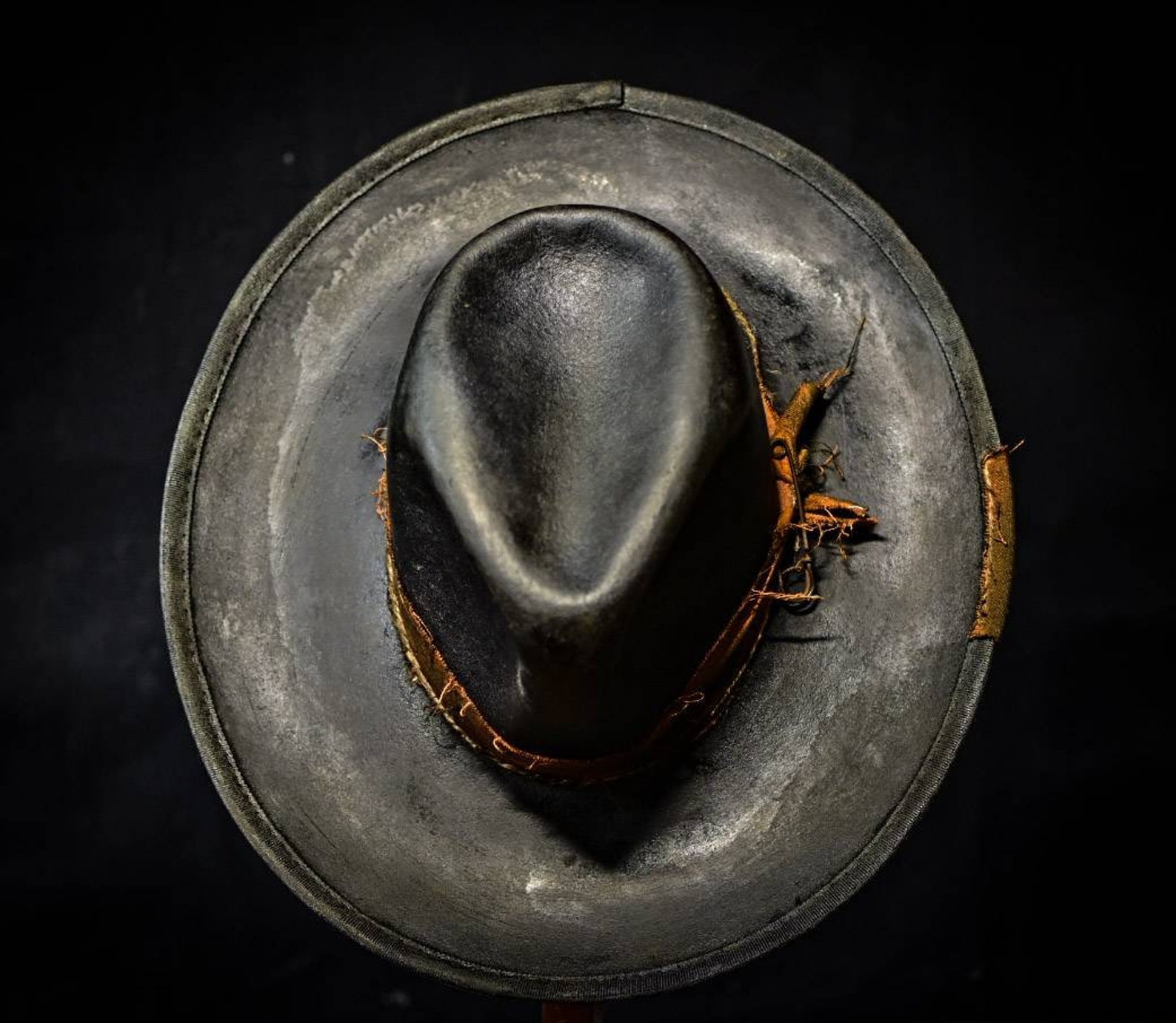 Custom Distressed Fedora Hat wide Brimmed Fedora Hat - Etsy