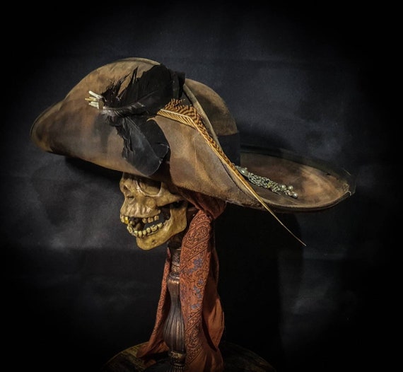 Captain Teague Suede Leather Hat - Etsy