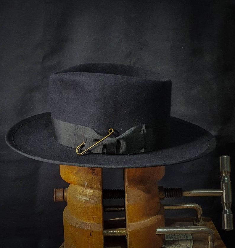 Classic Black Fedora Custom Fedora Hat Hand Made to Order - Etsy