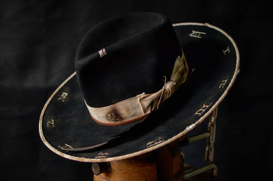Distressed Black Fur Felt Fedora custom Fedora Hat Made to - Etsy
