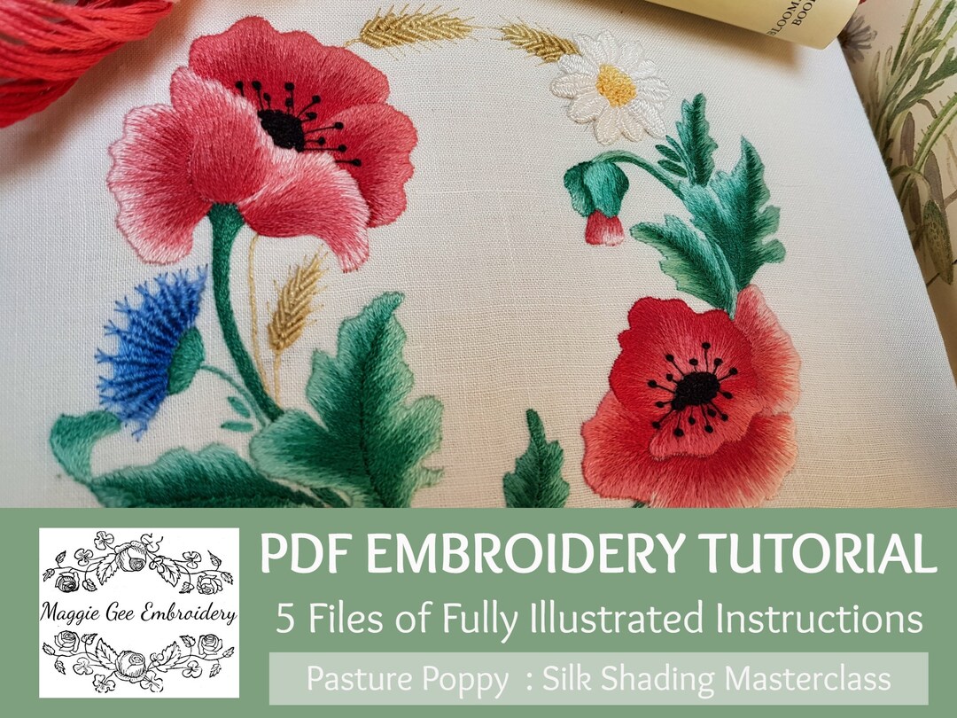 Pasture Poppy *A Masterclass in Silk Shading* PDF Illustrated ...