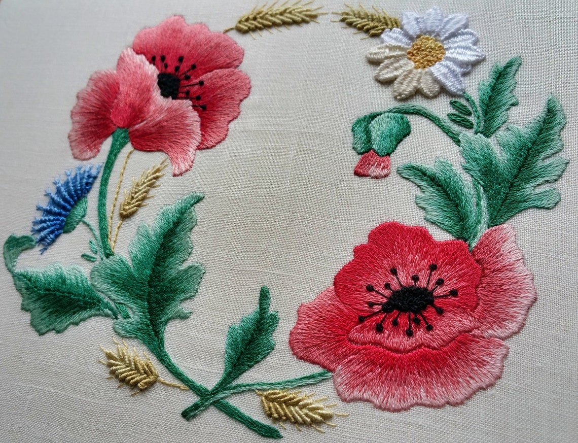 Pasture Poppy A Masterclass in Silk Shading PDF Illustrated - Etsy