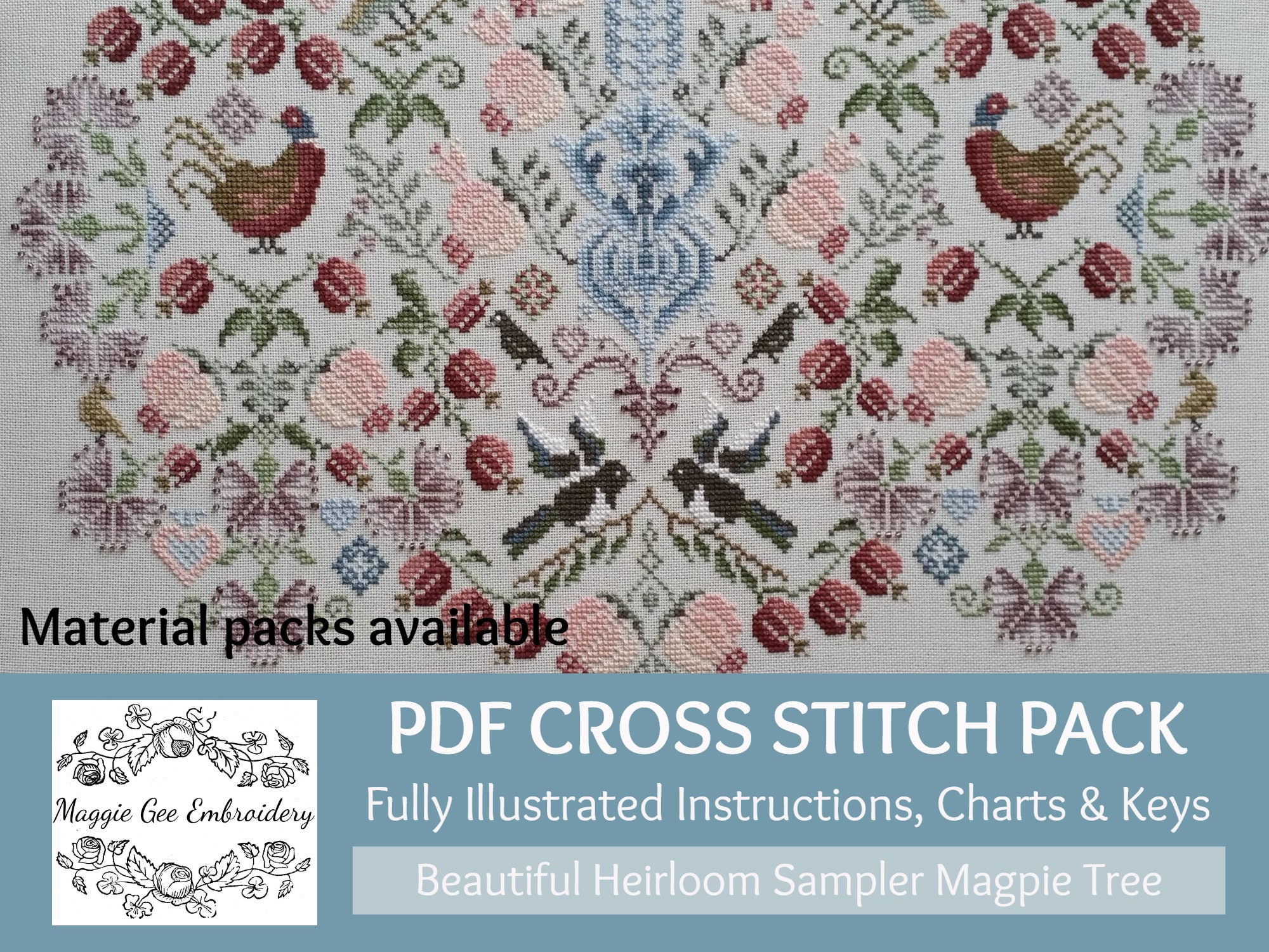 Heirloom Cross Stitch Chart & Instructions Pack PDF Download - Etsy